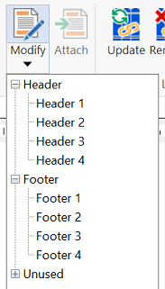 Creating a Header or Footer