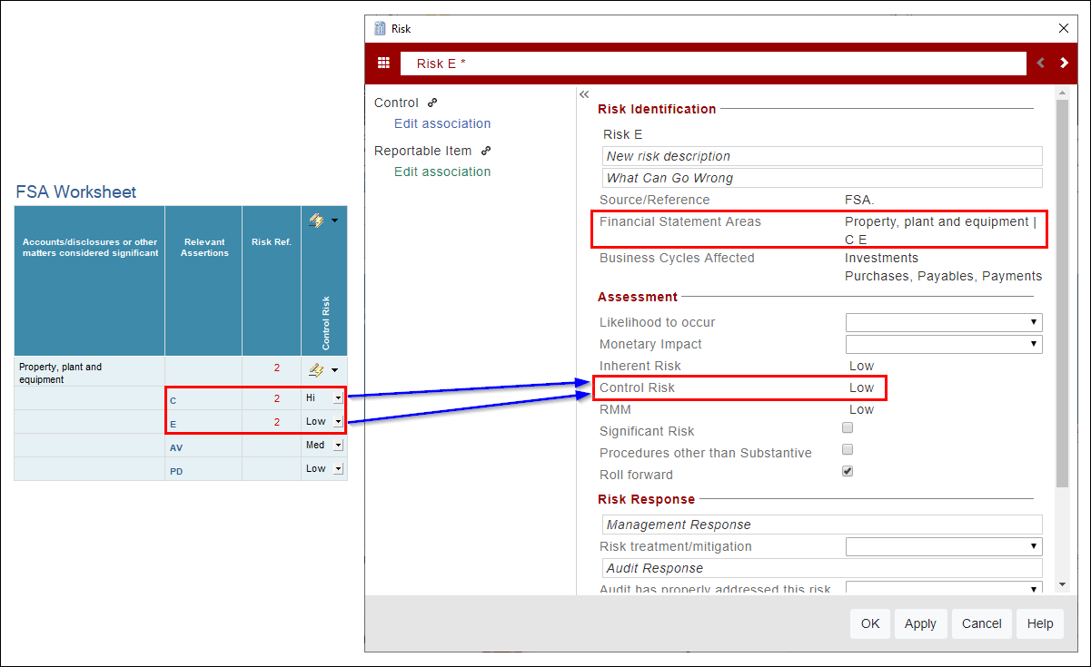 Automation of risk assessments and audit responses