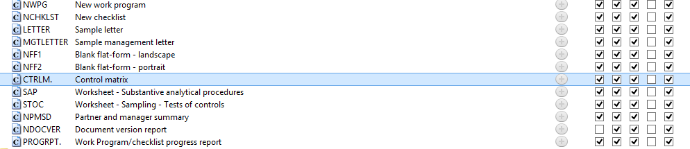 Creating Additional Control Matrices