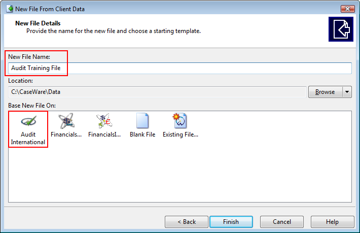 Creating a New Client File from Existing Client Data